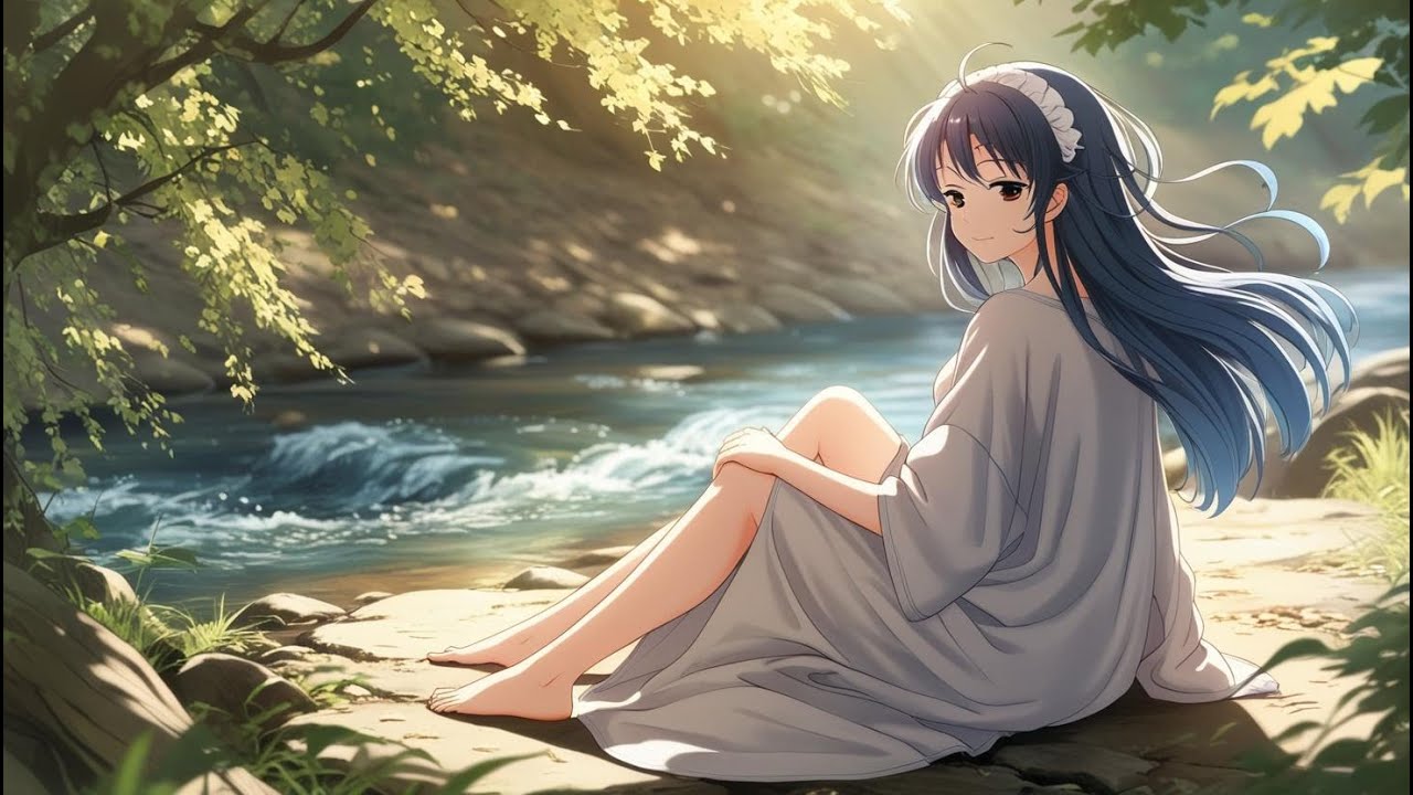 Relaxing Anime Music with Water Sounds - Peaceful Piano Music, BGM for ...