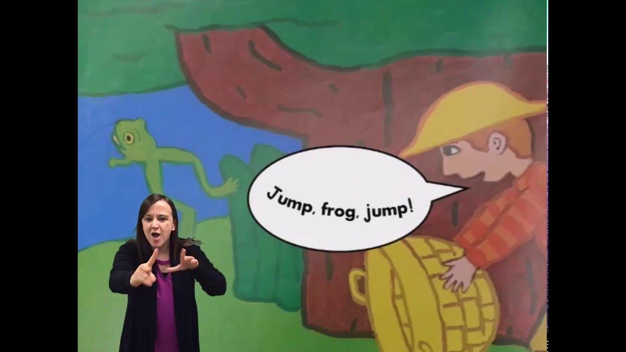 Jump Frog Jump with sign language - YouTube