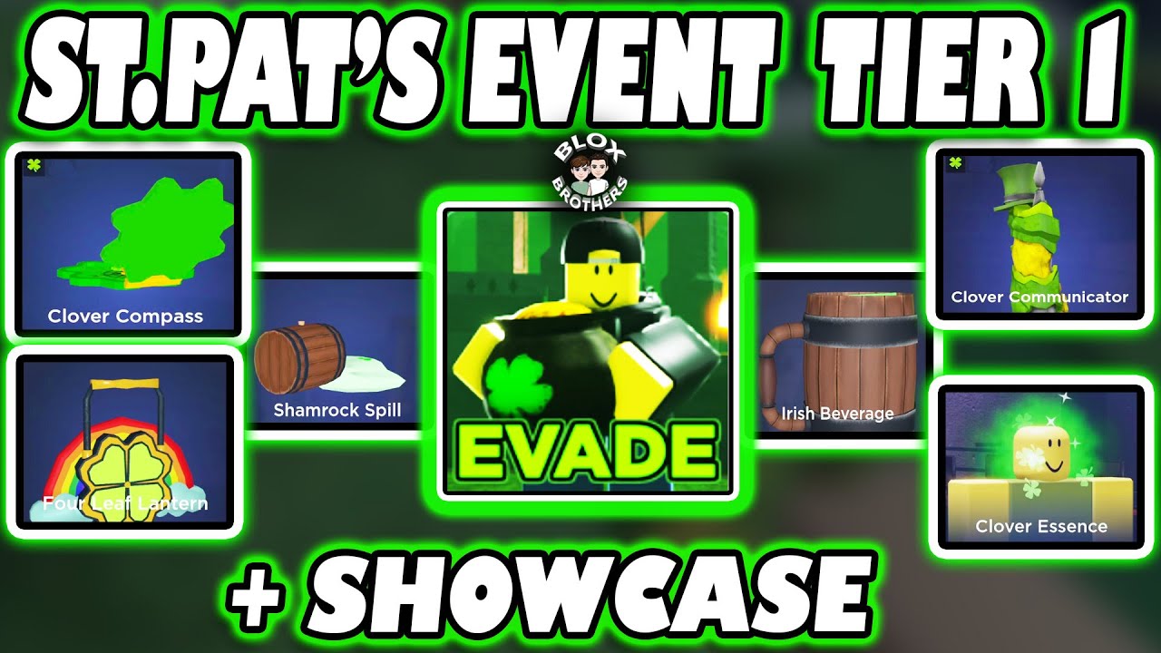 EVADE / ST. PATRICK'S TIER 1 Event Items / REVIEW AND SHOWCASE / Roblox ...