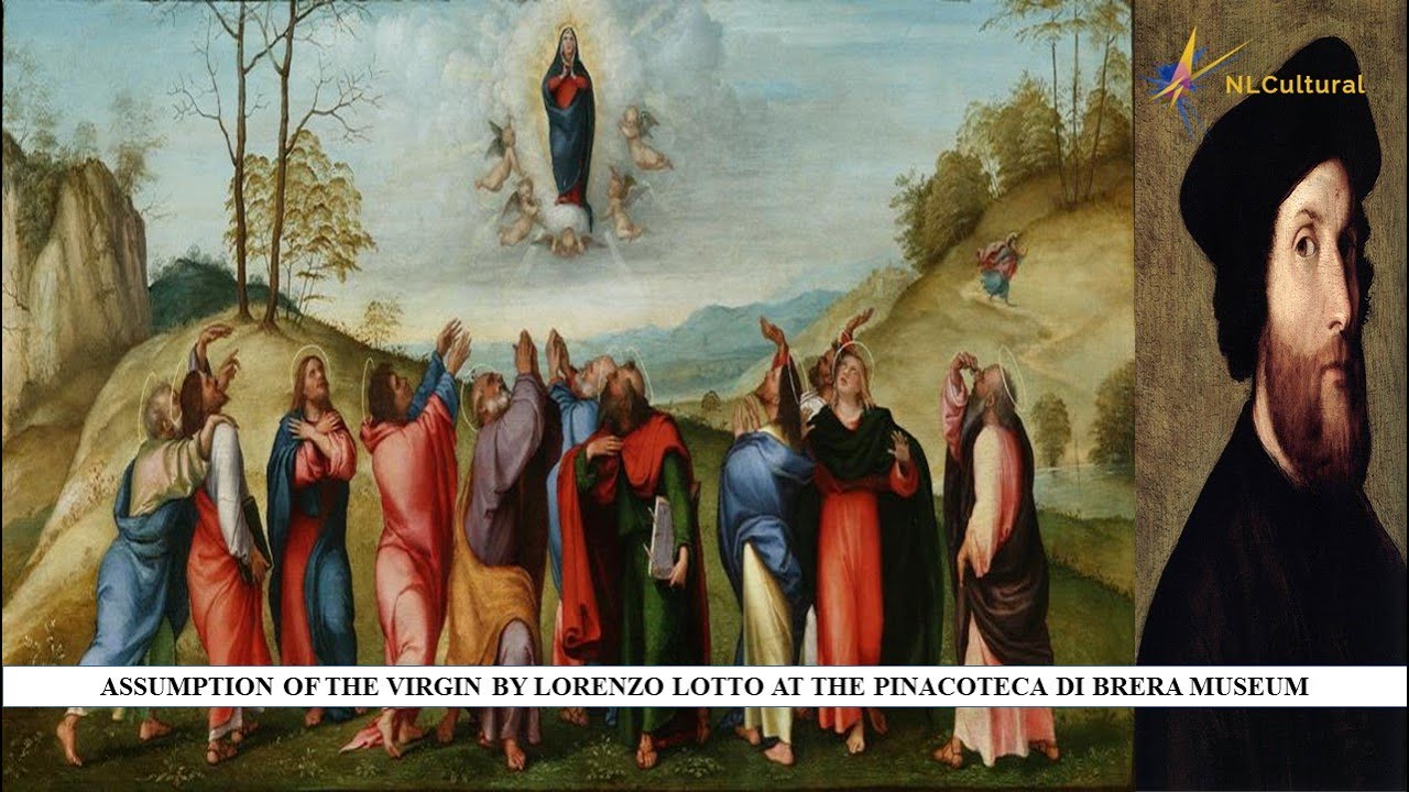 Assumption of the Virgin by Lorenzo Lotto at the Pinacoteca di Brera ...