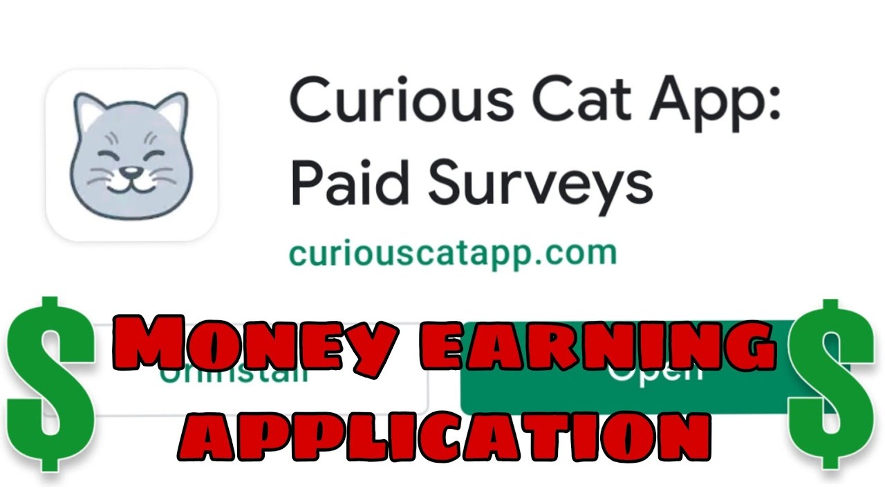 Curious Cat App: Paid Surveys || money apps || how to earn dollars ...
