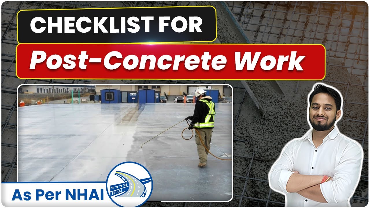 Checklist for Post Concrete Work | RCC Structure Checklist for ...