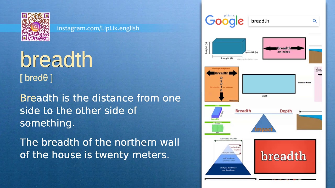 Breadth : C2 level english vocabulary lesson, www.LipLix.com - YouTube