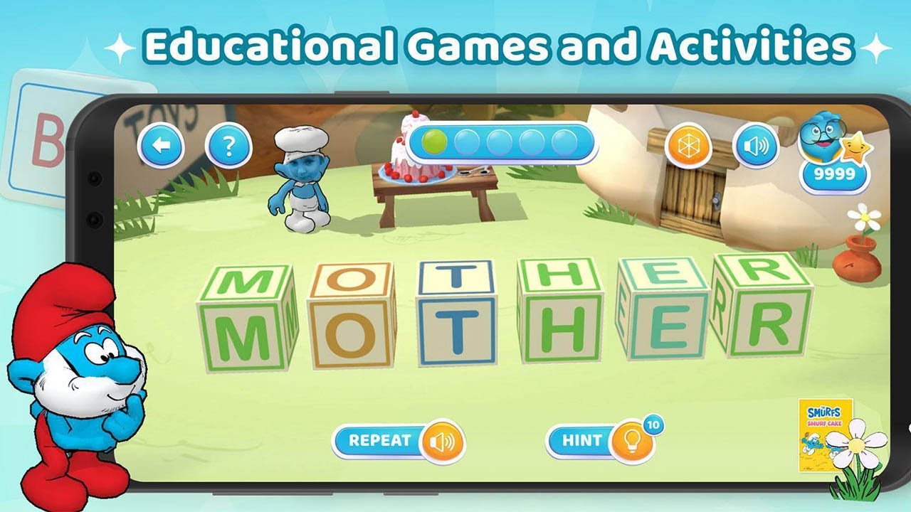 The Smurfs Go To School - Preschool Reading and Games - YouTube