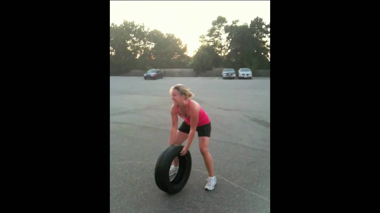 FirePower CrossFit's First Annual Tire Throwing Competition - YouTube