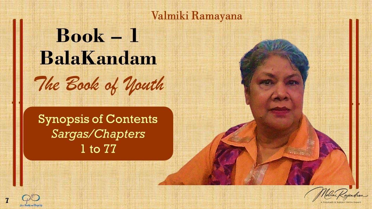 VALMIKI RAMAYANA - Synopsis of Book 1 Balakandam - the Book of youth ...