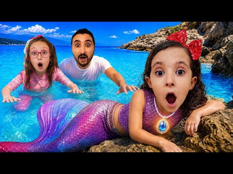 KAYALIKTA DENİZ KIZI BULDUK AMA YÜZEMİYOR !! SİHİRLİ KOLYESİ KAYIP !! BAHAR BANU ALYA !! 