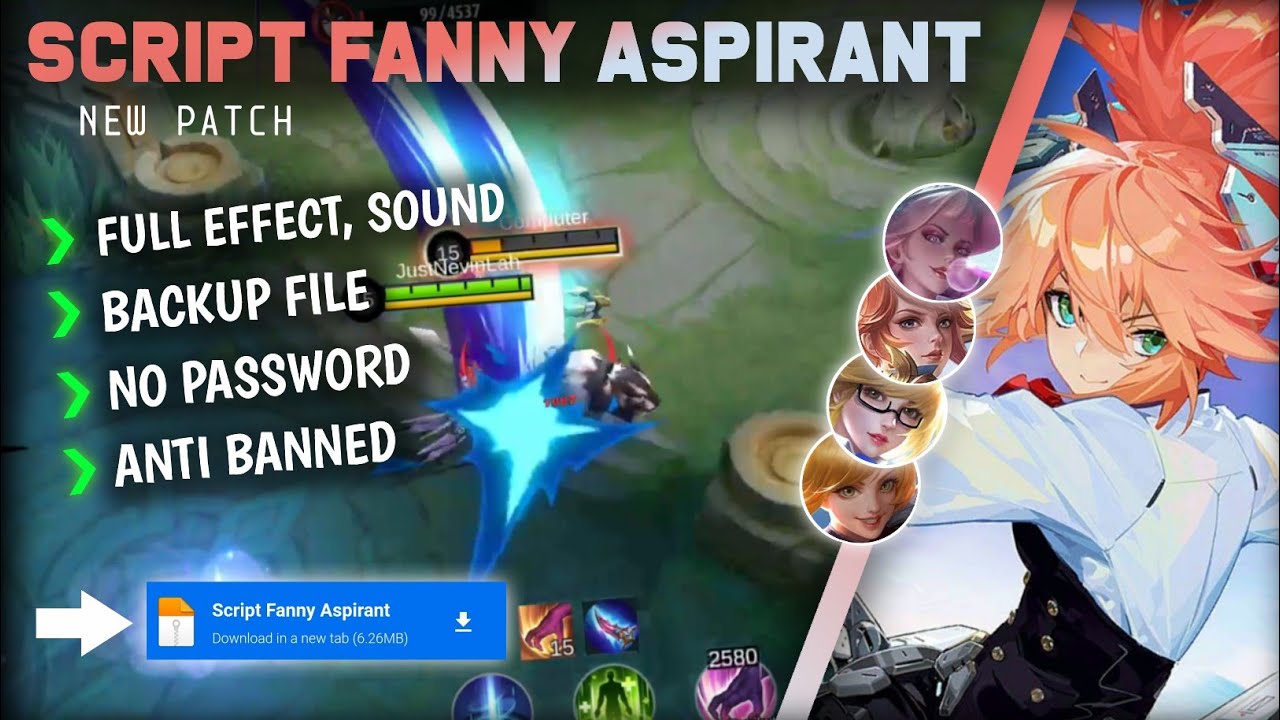 Script Skin Fanny Aspirant Terbaru || No Password || Full Effect Voice ...