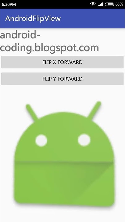 Interactive flip ImageView using ObjectAnimator - YouTube