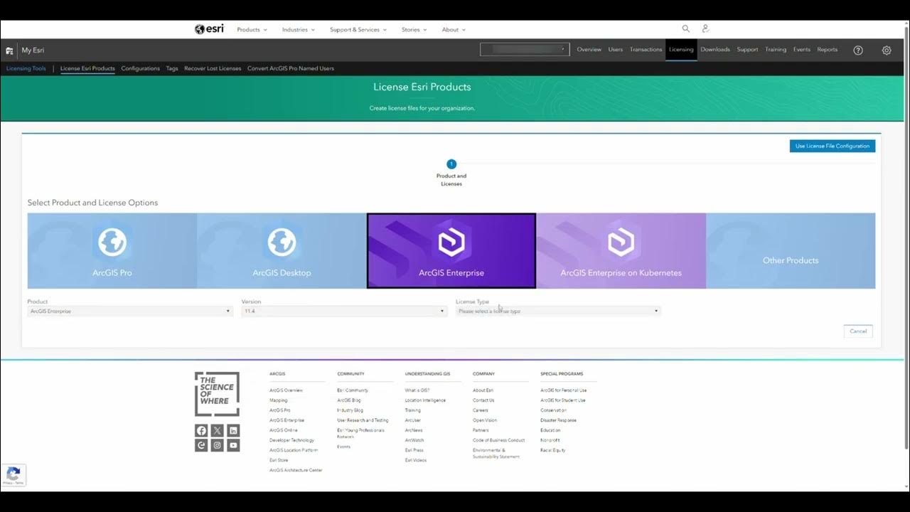 My Esri: How to create license file for ArcGIS GIS Server - YouTube