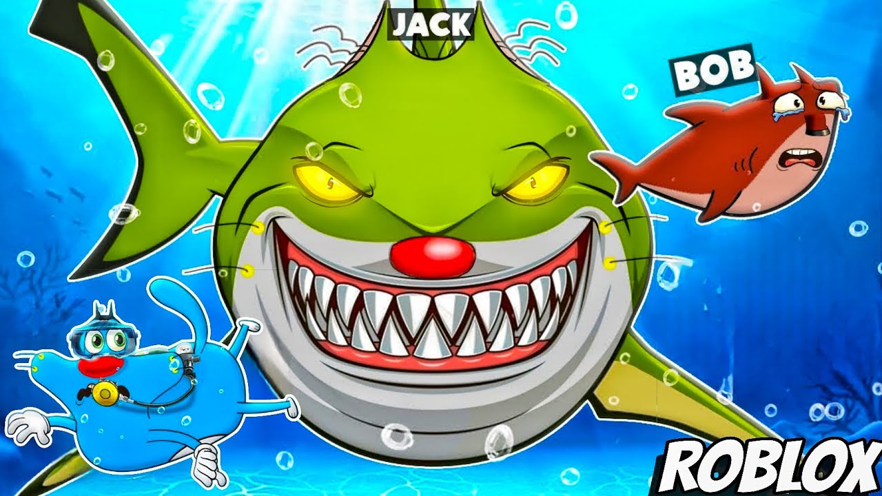 Jack is Make A Big Shark In Roblox! Be a Shark || Oggy and Bob Run For ...