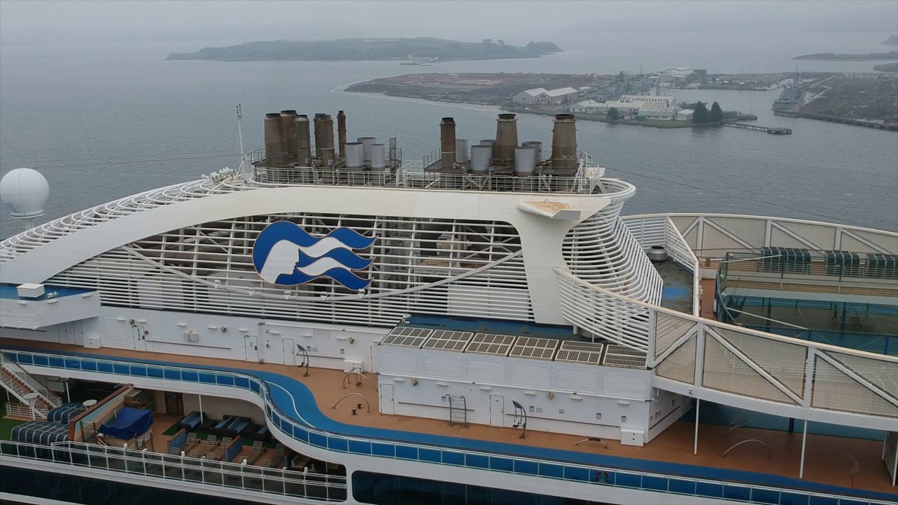 Drone Footage of the Royal Princess Cruise ship that was docked in Cobh ...