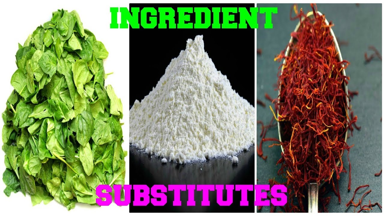 Ingredient Substitutes/Food Alternatives - YouTube