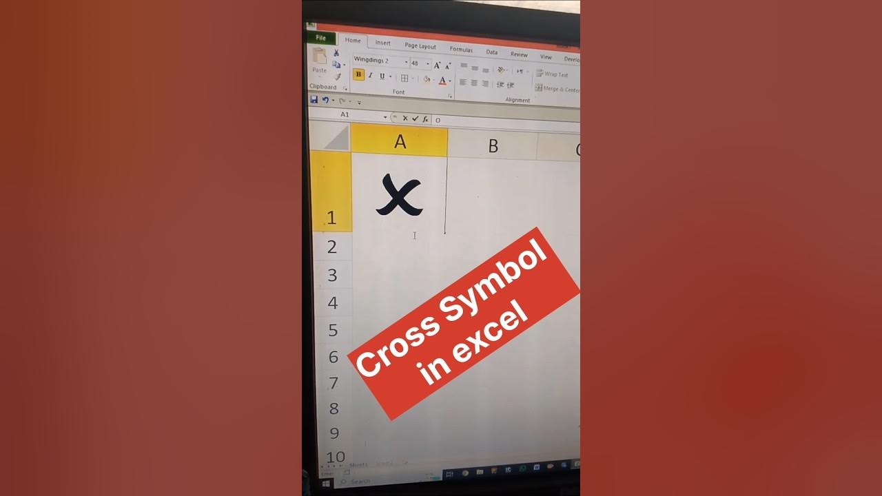 How to create Cross symbol in excel #shorts #trending #exceltips # ...