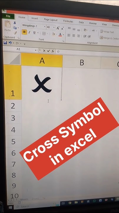 How to create Cross symbol in excel #shorts #trending #exceltips # ...