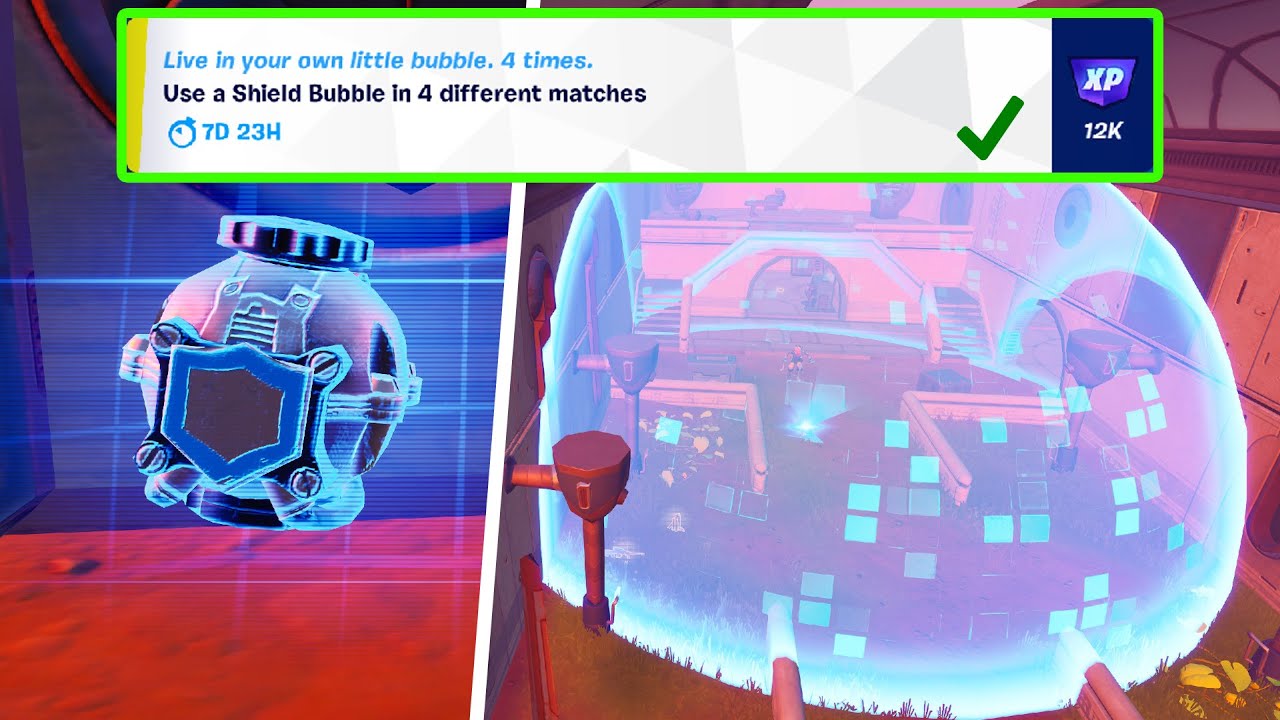 How to EASILY Use a Shield Bubble in 4 different matches | Fortnite ...