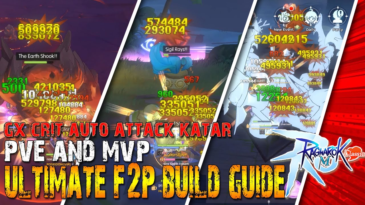 Ragnarok M: Classic GX Crit AA Katar PVE / MVP F2P Ultimate Build Guide ...