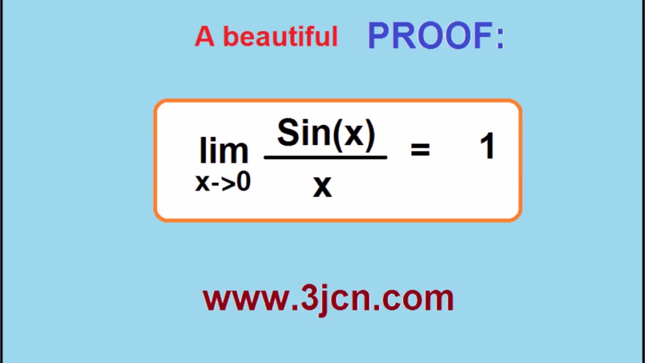 Limit Of Sin x x Just One Minute YouTube