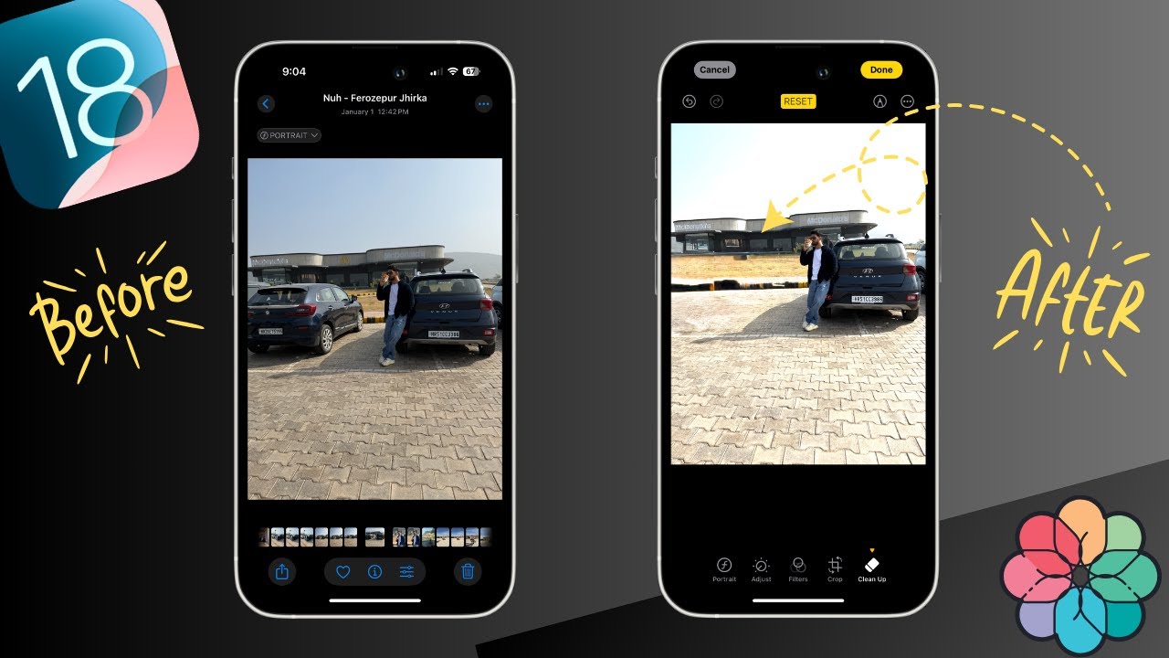 Remove Objects in Images with iOS 18 on iPhone! How to Use Clean Up ...