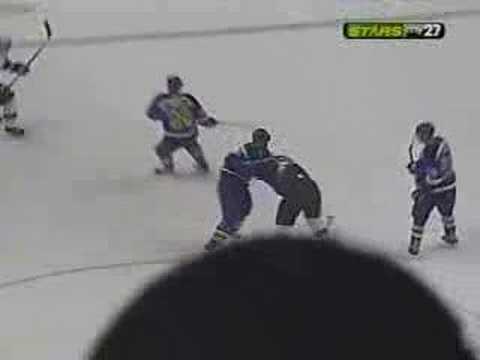 Stars vs. Blues 03/08/07 Lindros vs. Jackman Fight - YouTube