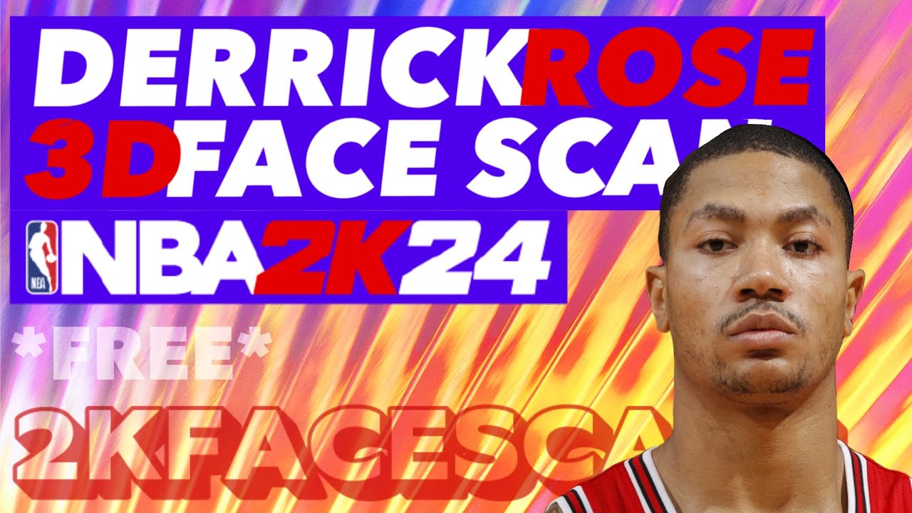 *FREE* NBA2K FACE SCAN - DERRICK ROSE 3D FACE SCAN - YouTube