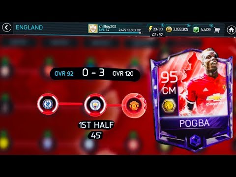 HOW TO GET 90 POGBA ENGLAND CAMPAIGN MASTER-Toughest MATCHES Gameplay(0-3 vs 120 OVR)-Fifa mobile S2