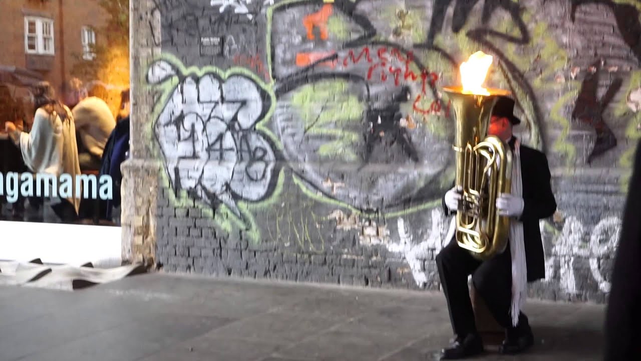 Flaming Tuba - Street Music - London - YouTube