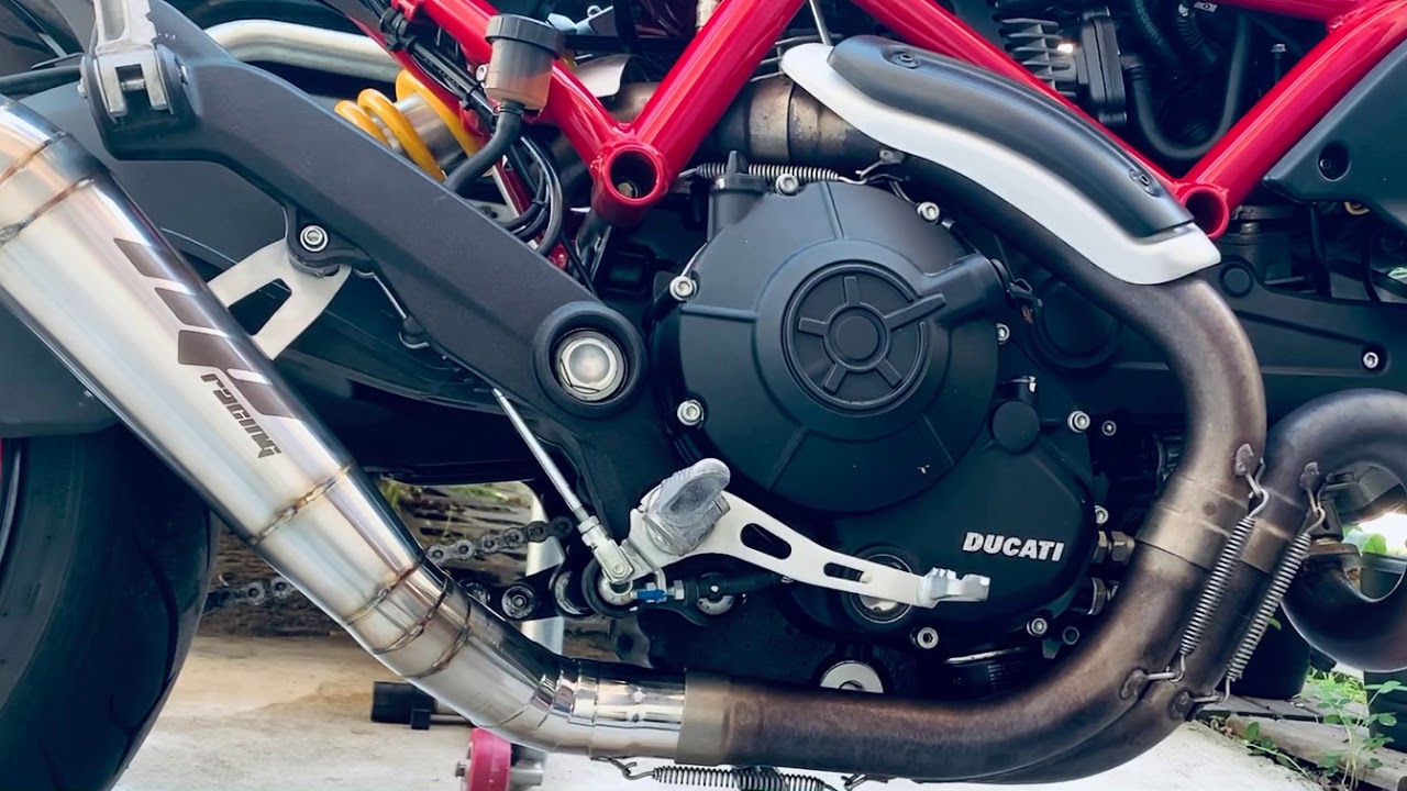HP Racing Exhaust Ducati Monster 797 - YouTube