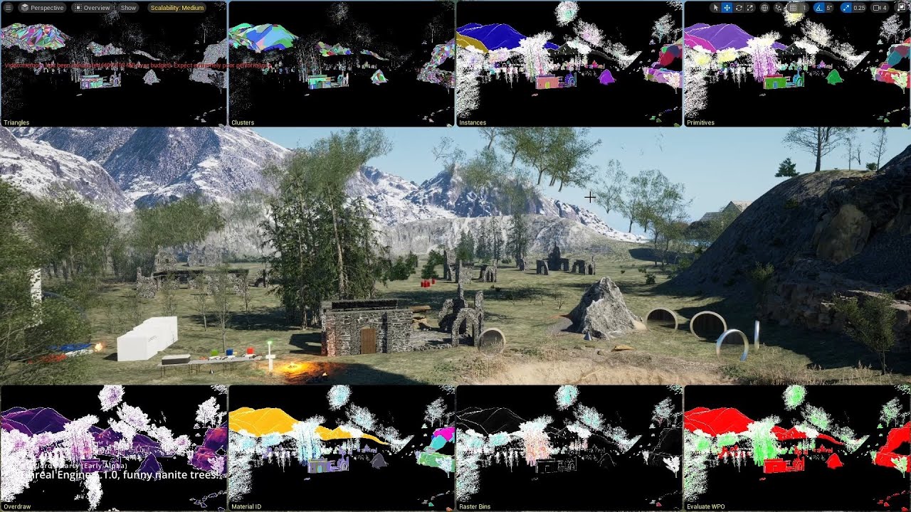 Unreal Engine 5.1.0 Trippy Nanite Trees - YouTube