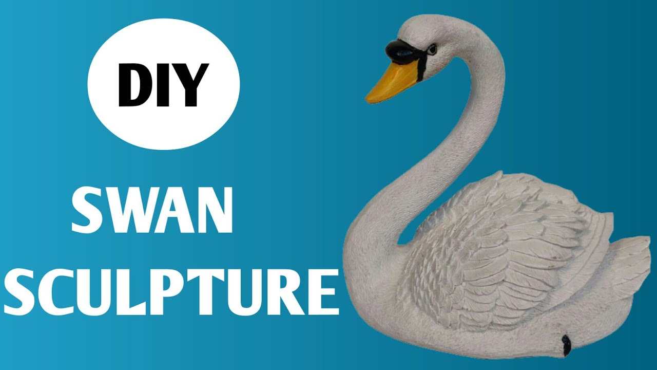 DIY/How to make a swan sculpture at home/News paper craft/Home decour ...