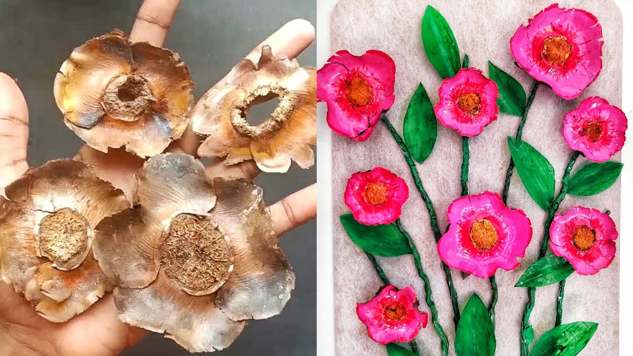 🔥 Amazing frame work using coconut flower 🌴 | Wall frame ideas | DIY ...