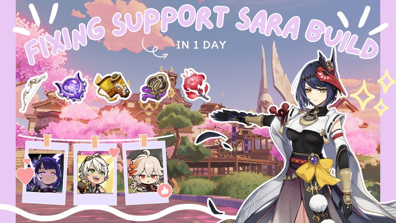 ☕Updating Kujou Sara's Support Build🏹⚡ | Cozy Genshin Impact Gameplay ...