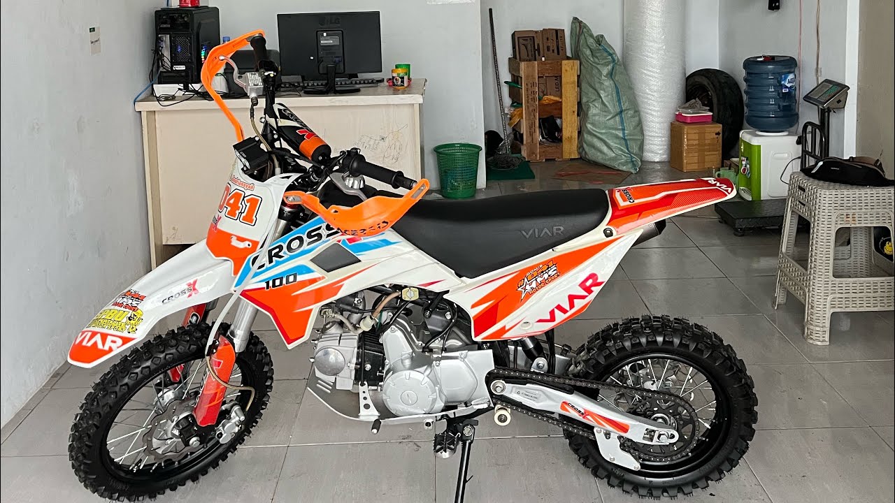 Mini trail viar 100cc medium - YouTube