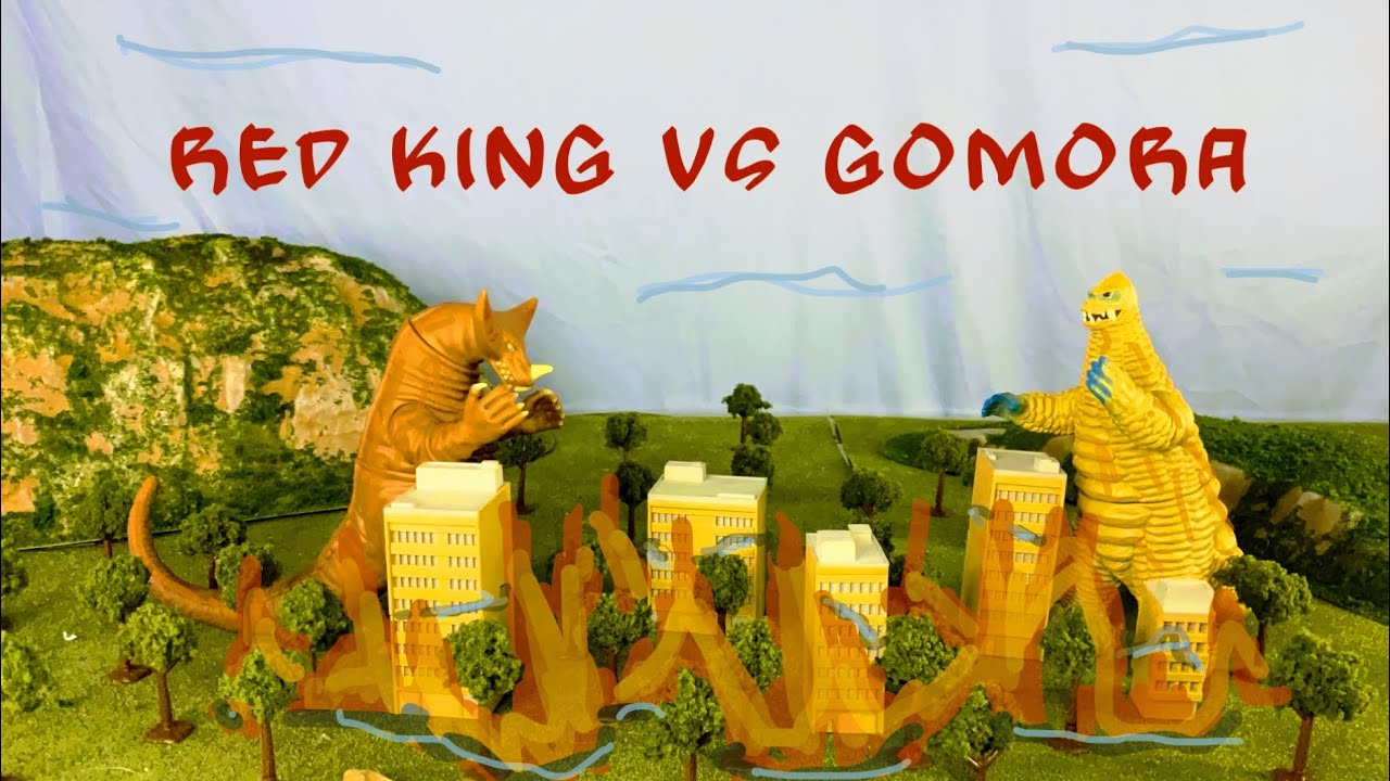 Stop motion Red King vs Gomora - YouTube