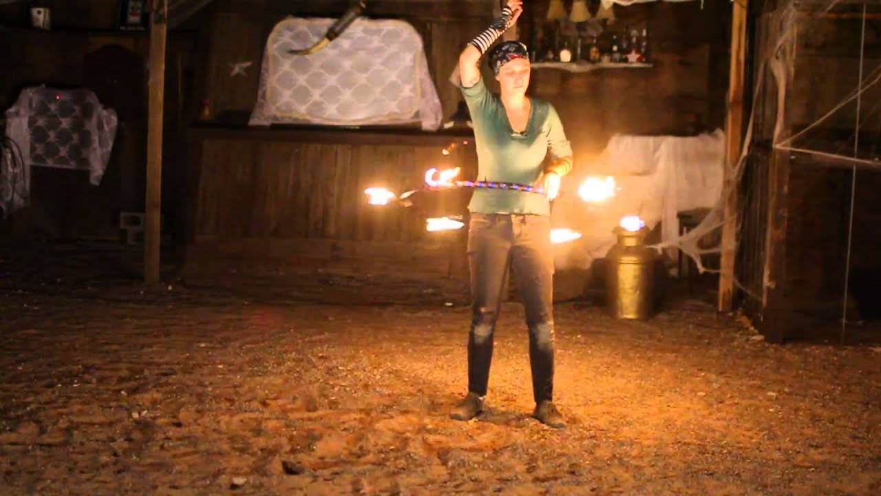 Gina Geronimo Fire Hoop Wasteland Routine - YouTube