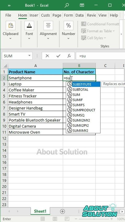 How to Count Characters in Excel - YouTube