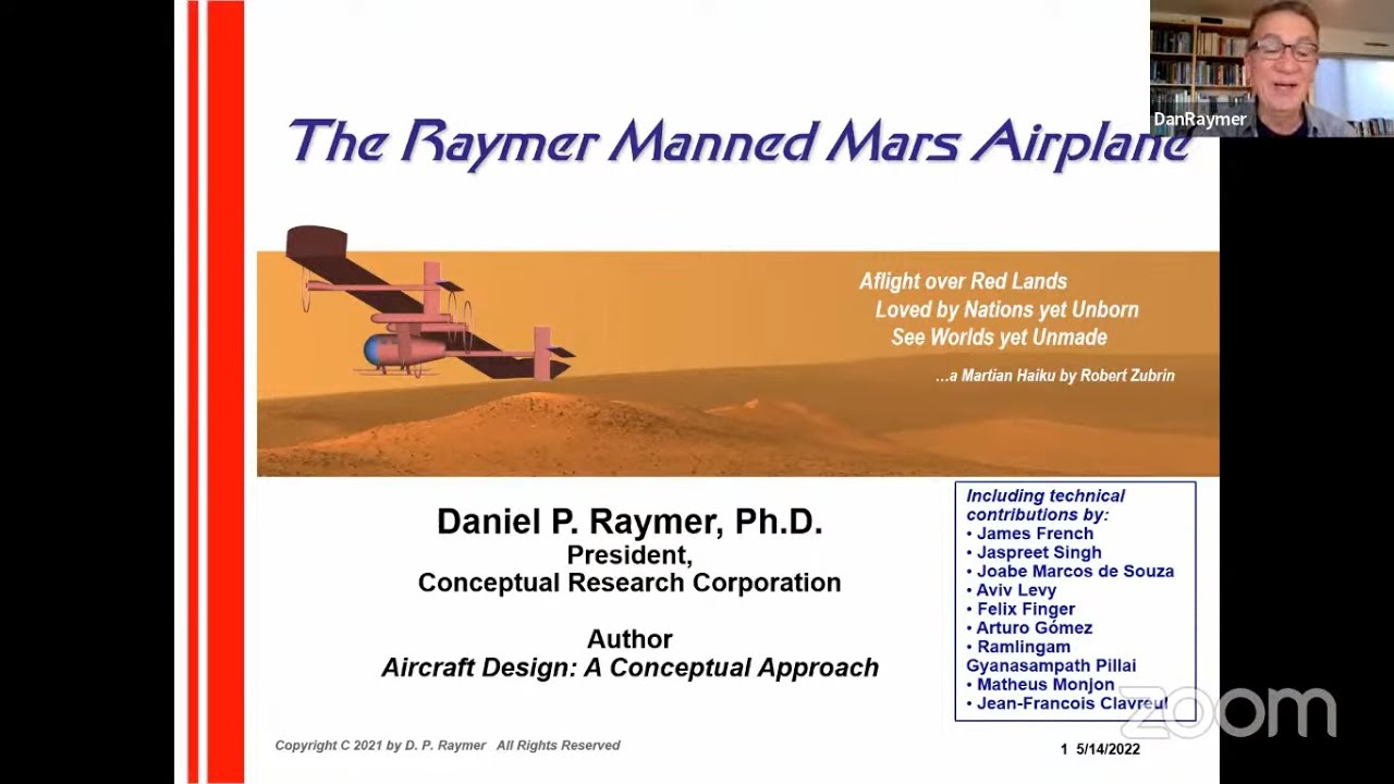 The Raymer Manned Mars Airplane with Dr. Daniel P. Raymer - YouTube