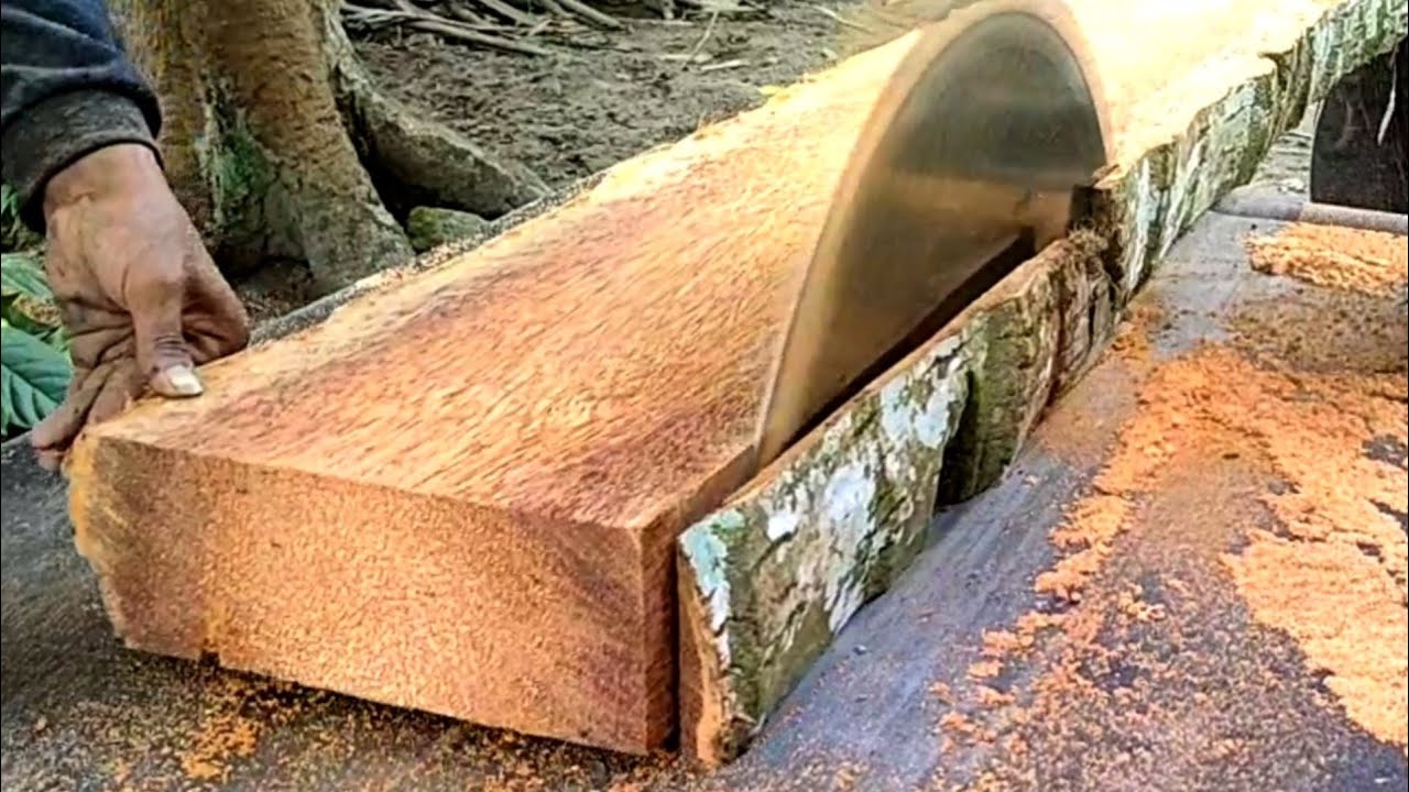 cara terbaik penggergajian kayu kelapa pembuatan bahan blandar kandang ...