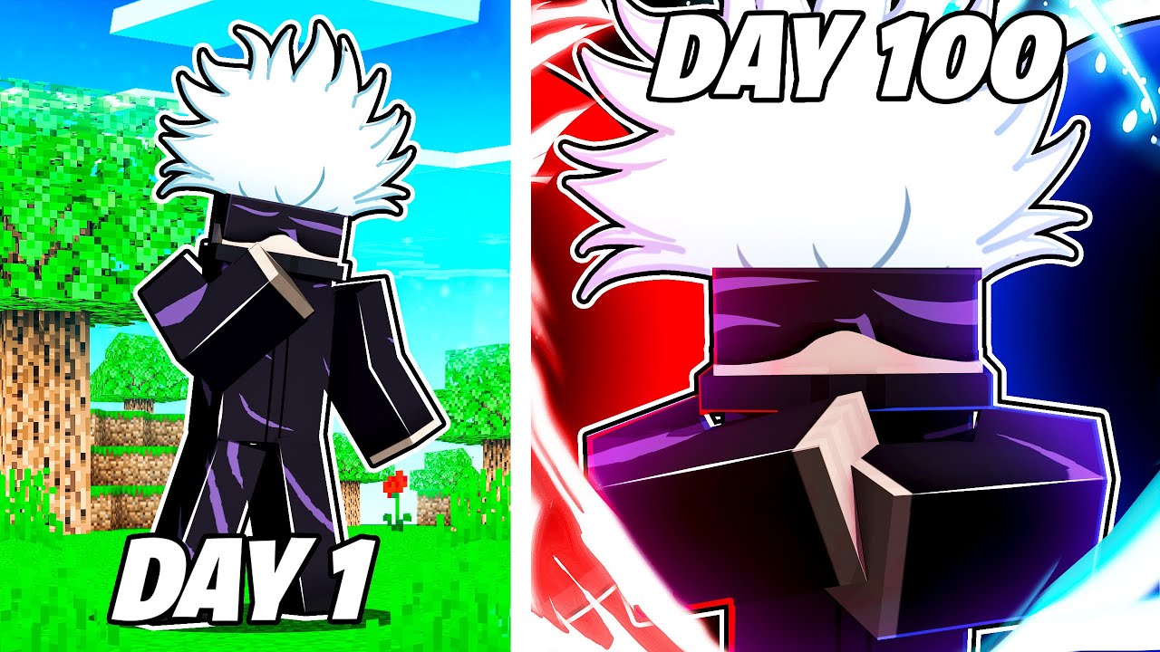 I Played Minecraft Jujutsu Kaisen As GOJO SATORU For 100 DAYS… This Is ...