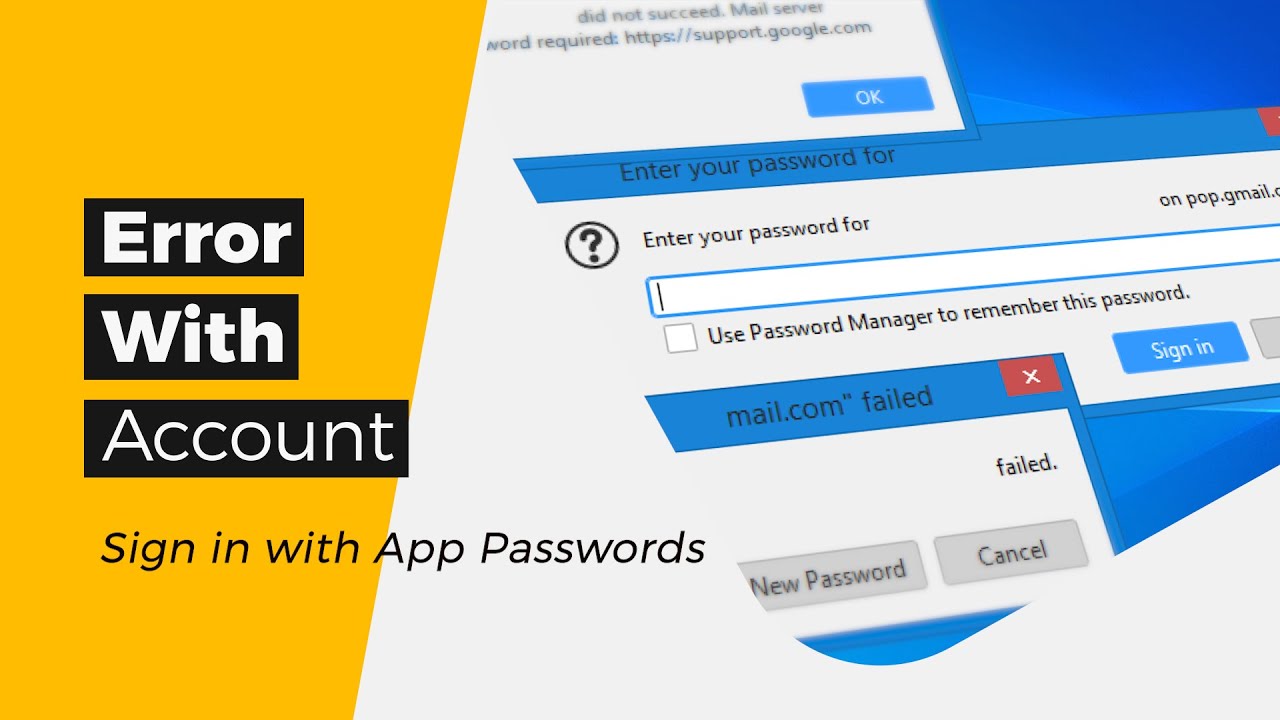 Error with account - Sign in with App Passwords - Google account ...