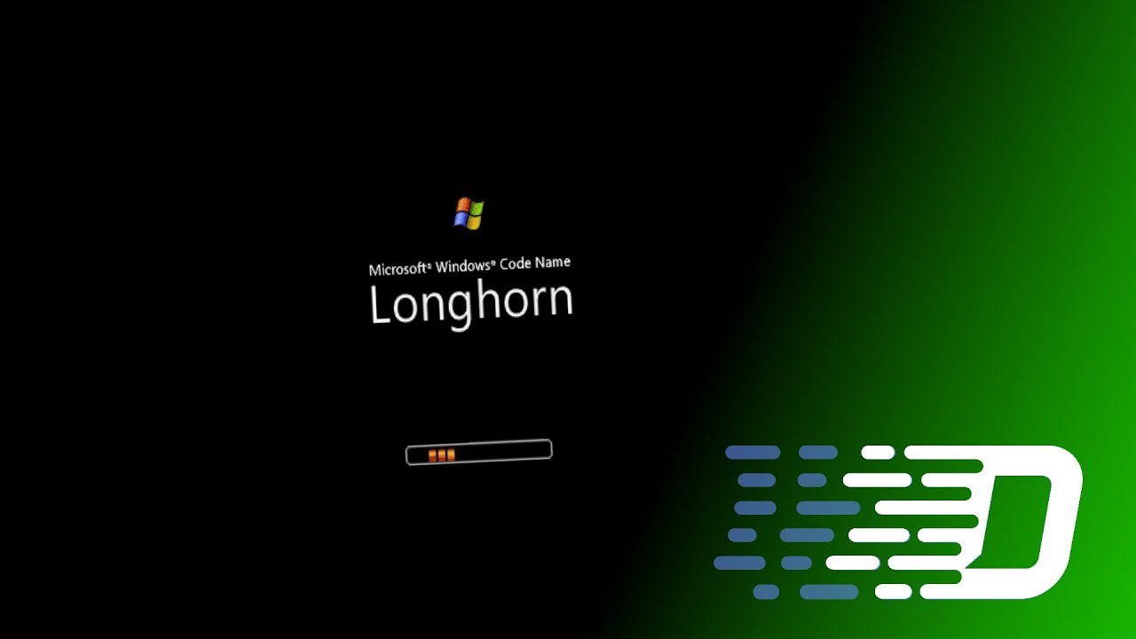 Windows Longhorn при малом объеме ОЗУ - YouTube