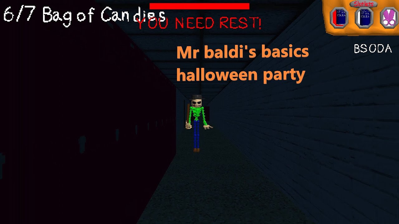 Mr baldi's basics halloween party (baldi's basics mod) - YouTube