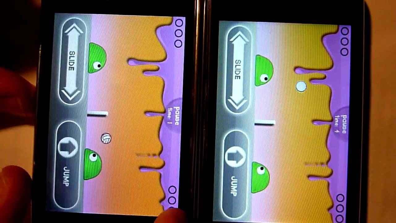 iPhone multiplayer test: Slime Ball by Pinger Inc - YouTube