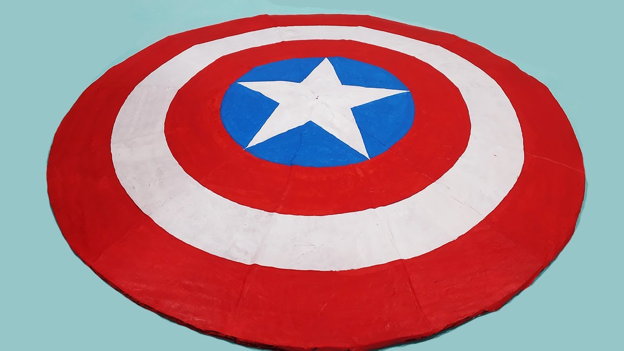 How to Make New Falcon / Captain Americas Shield with Cardboard - YouTube