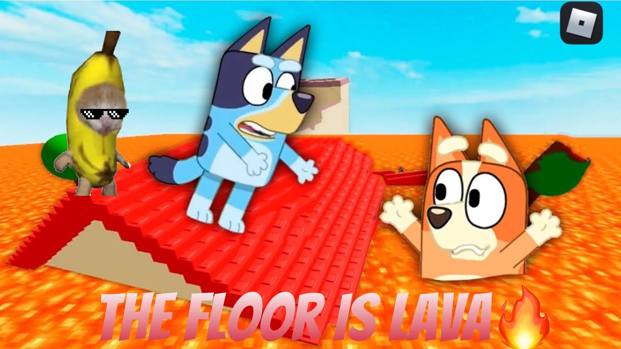 the floor is lava Roblox! - YouTube