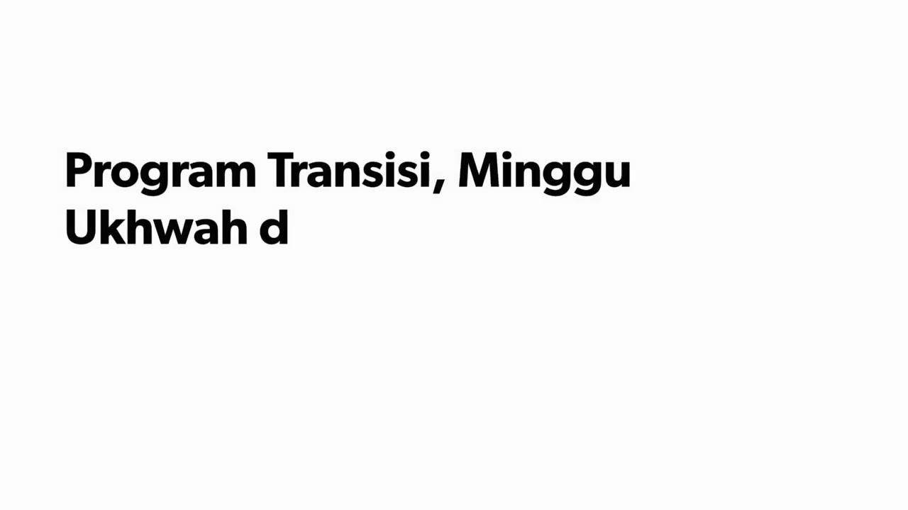 Program Transisi, Minggu Ukhwah dan Guru Penyayang Tahun 1 SRAB Pontian ...