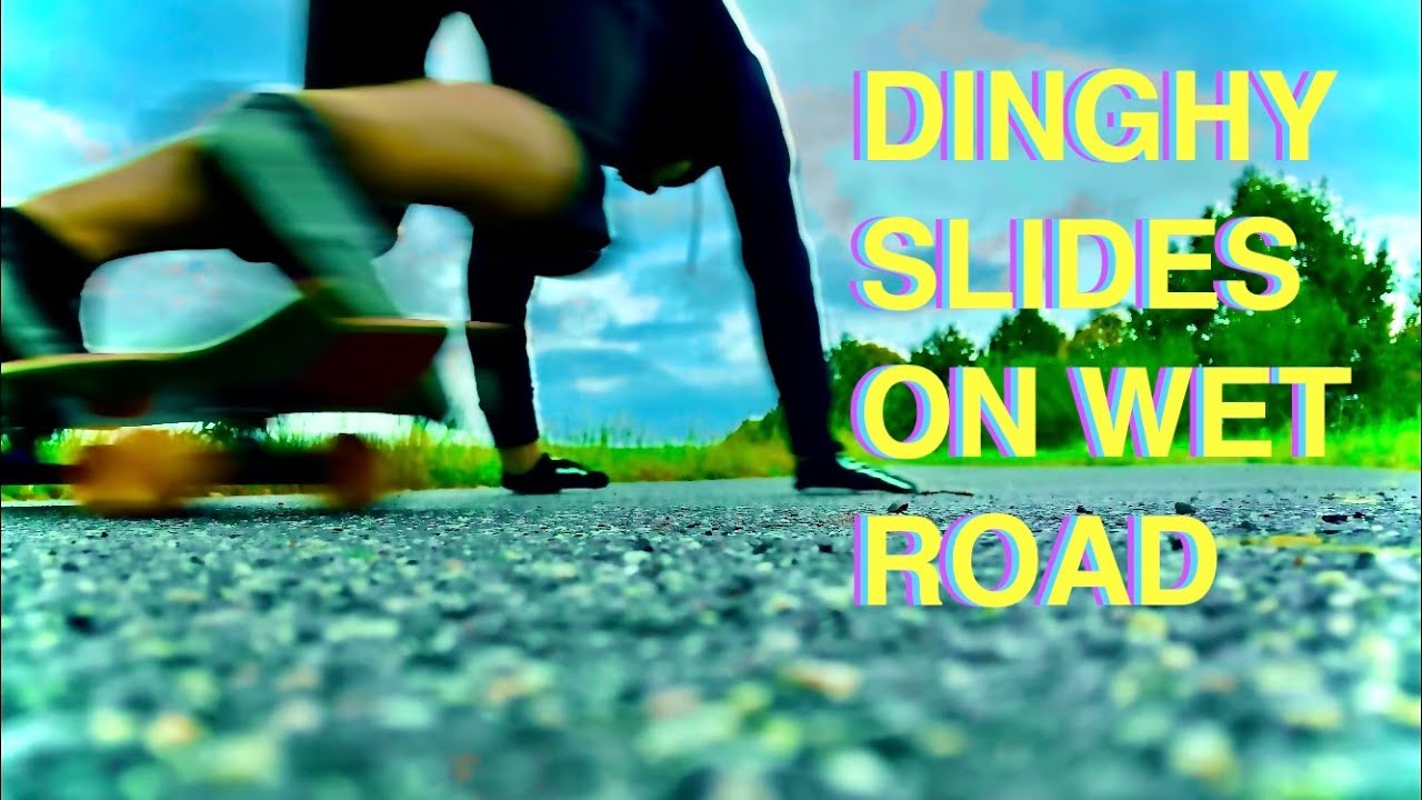 Wet road and Dinghy | Learning to slide - YouTube