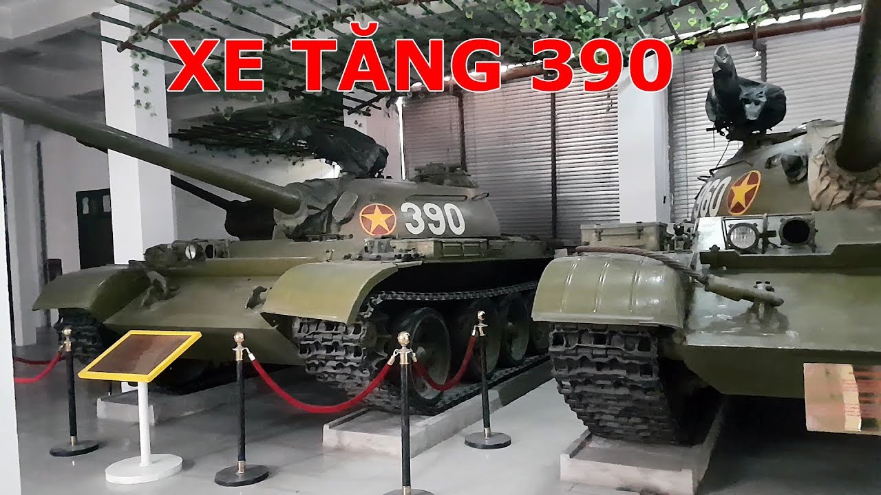 Cận cảnh chiếc xe tăng lịch sử có số hiệu 390. - YouTube