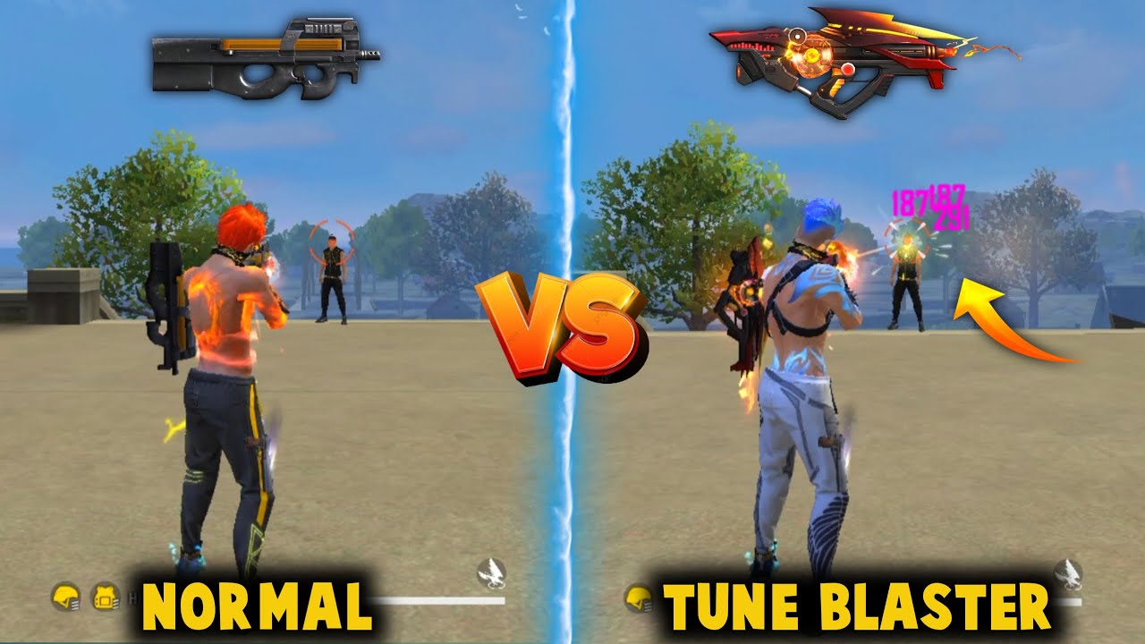 NEW P90 - TUNE BLASTER ORANGE VS WITHOUT SKIN P90 DAMAGE ABILITY TEST ...