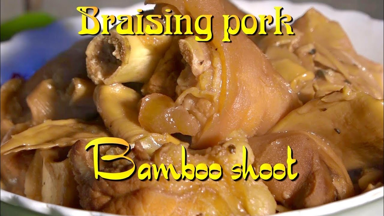 Braising bamboo shoot pork, daily life-My daily food Kh168 - YouTube